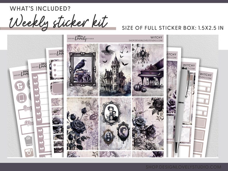 Printable Halloween Planner Stickers Bundle, Happy Planner, October ...