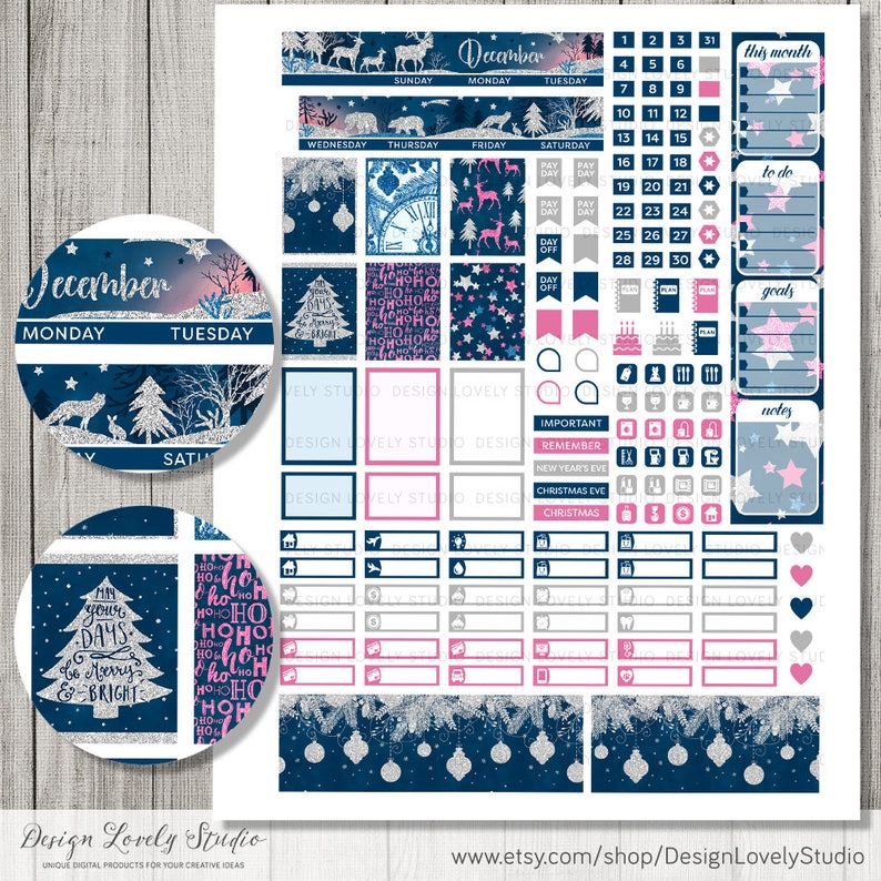 Mini Happy Planner December Monthly Kit December Mini Happy | Etsy