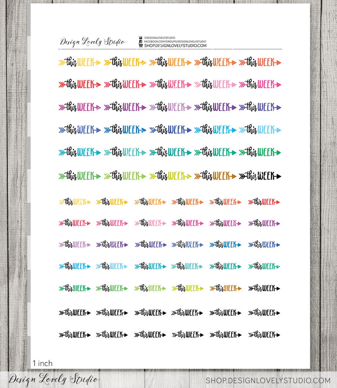 THIS WEEK Script Headers Stickers Printable Script Planner | Etsy