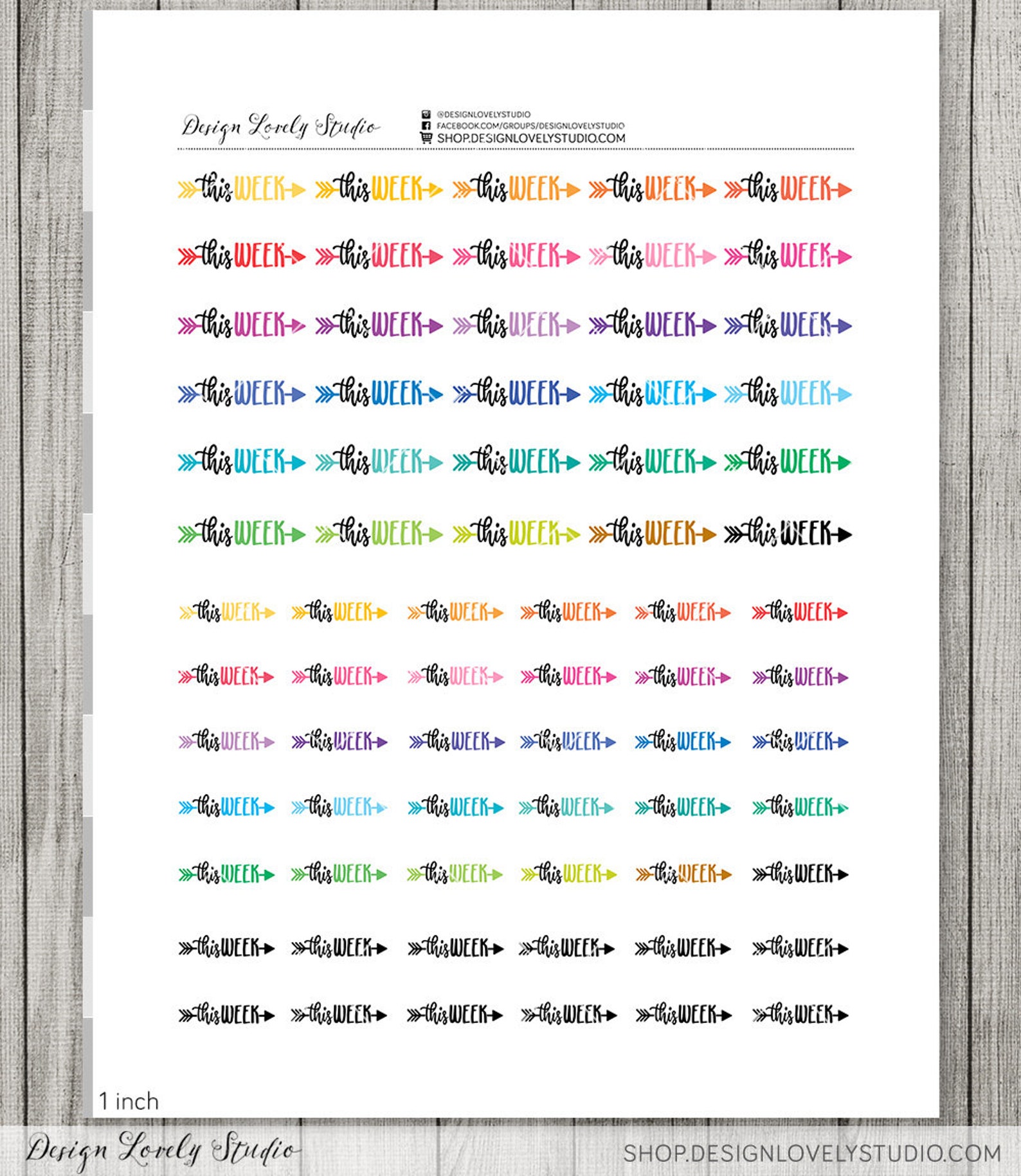 THIS WEEK Script Headers Stickers Printable Script Planner | Etsy