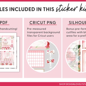 February Notes Page Kit, Printable Planner Stickers, Monthly Sticker ...