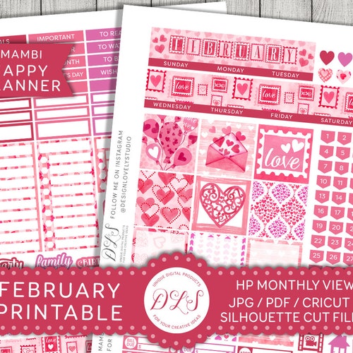 Printable January Monthly Planner Stickers Happy Planner - Etsy