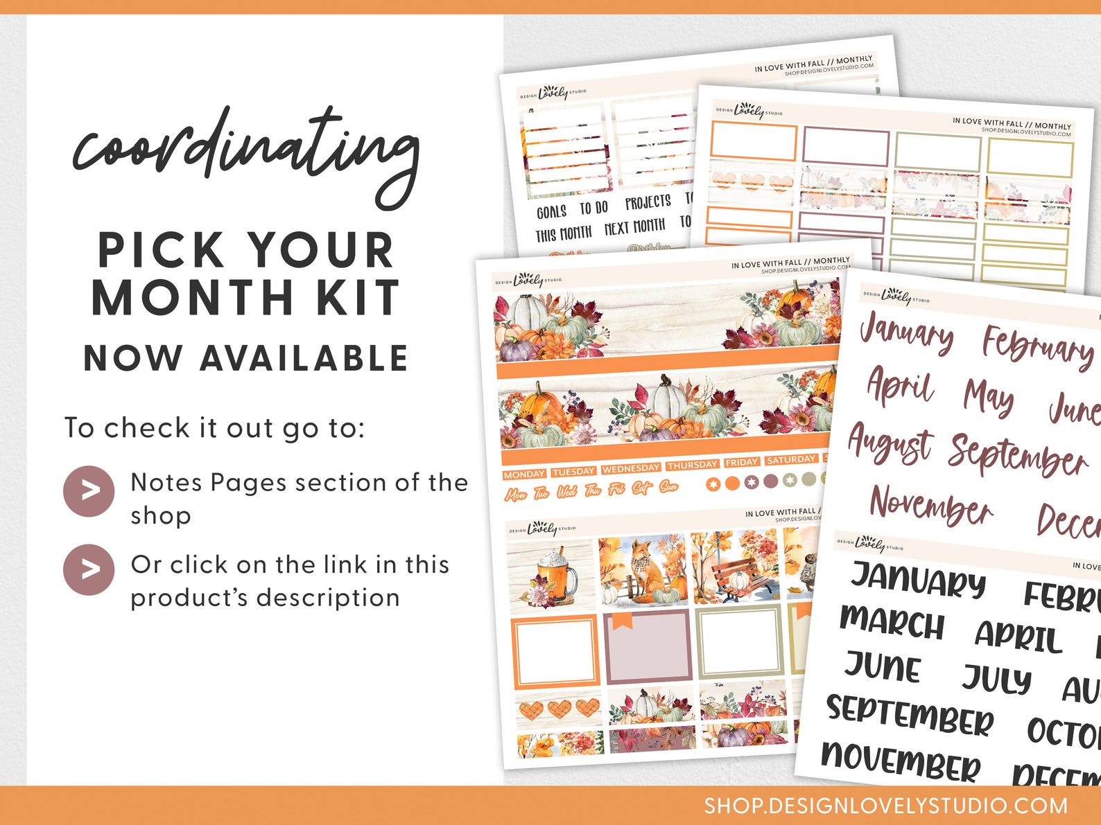 Notes Page Sticker Kit Printable Planner Stickers Monthly - Etsy