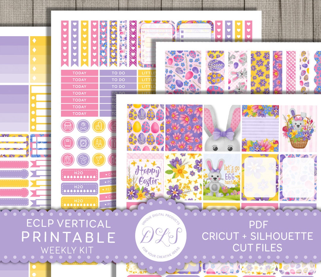 Easter Planner Stickers Fits Erin Condren, Easter Planner Kit, Easter ...