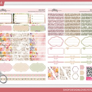 Printable Floral Planner Stickers, Spring Stickers, Floral Weekly Kit ...