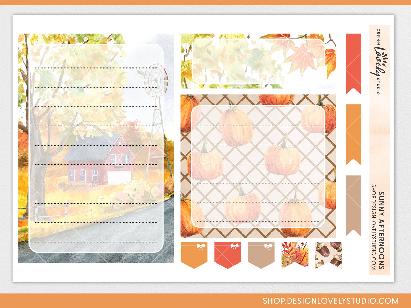 Notes Page Sticker Kit Printable Planner Stickers Monthly - Etsy