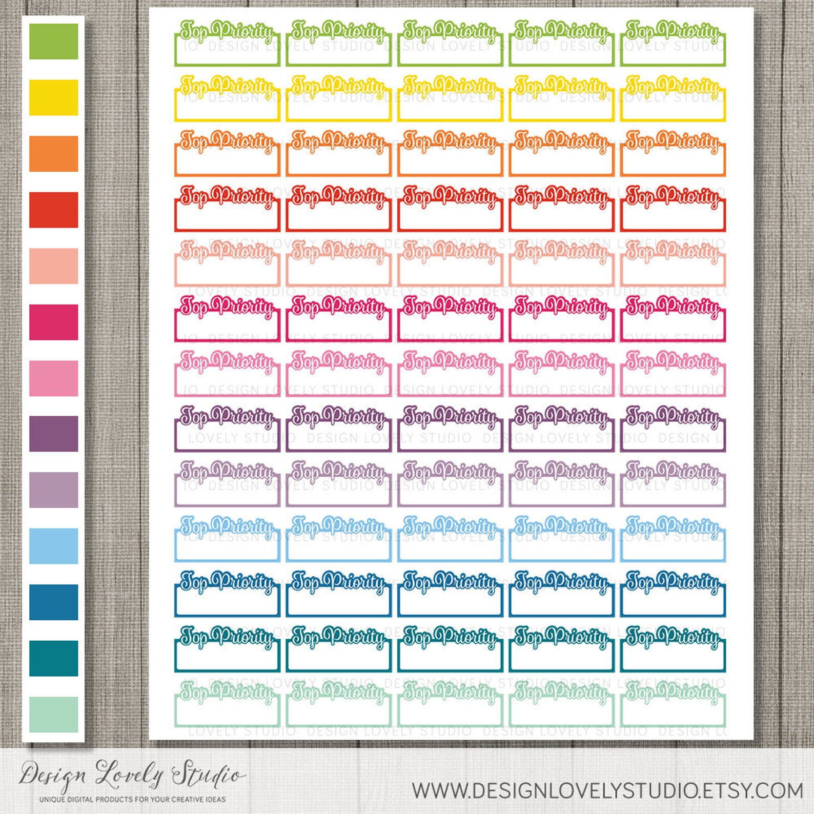 Priority Planner Stickers Priority Box Stickers Important | Etsy