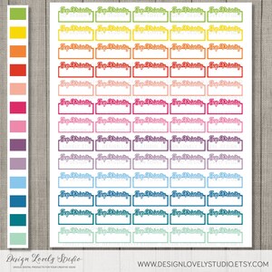 Priority Planner Stickers, Priority Box Stickers, Important Box Planner ...