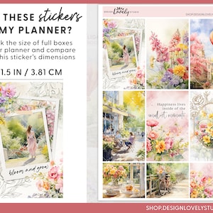 Printable Floral Planner Stickers, Spring Stickers, Floral Weekly Kit ...