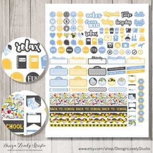 Printable BACK TO SCHOOL Planner Stickers, Back to School Weekly ...