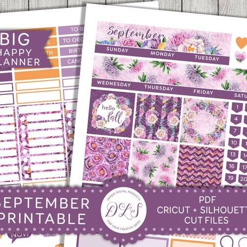 Big Happy Planner September Kit September Monthly Printable - Etsy