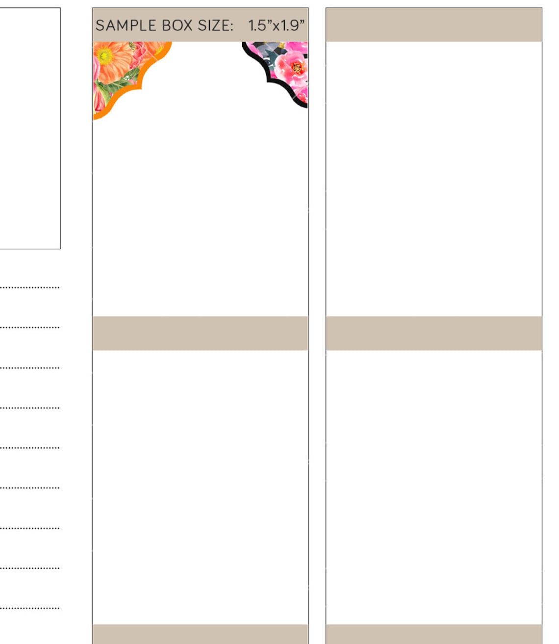 Printable Corner Planner Stickers Floral Corner Planner | Etsy