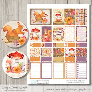 FALL Planner Stickers Kit, Happy Planner Printable Fall Stickers ...
