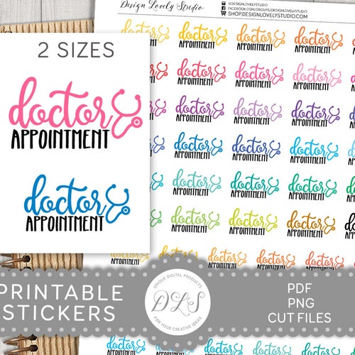 DOCTOR APPOINTMENT Planner Stickers Printable Planner - Etsy