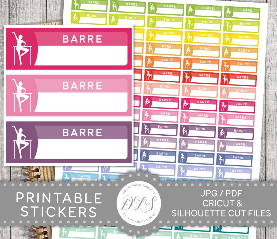 Barre Planner Stickers, Ballet Planner Stickers, Fitness Planner ...
