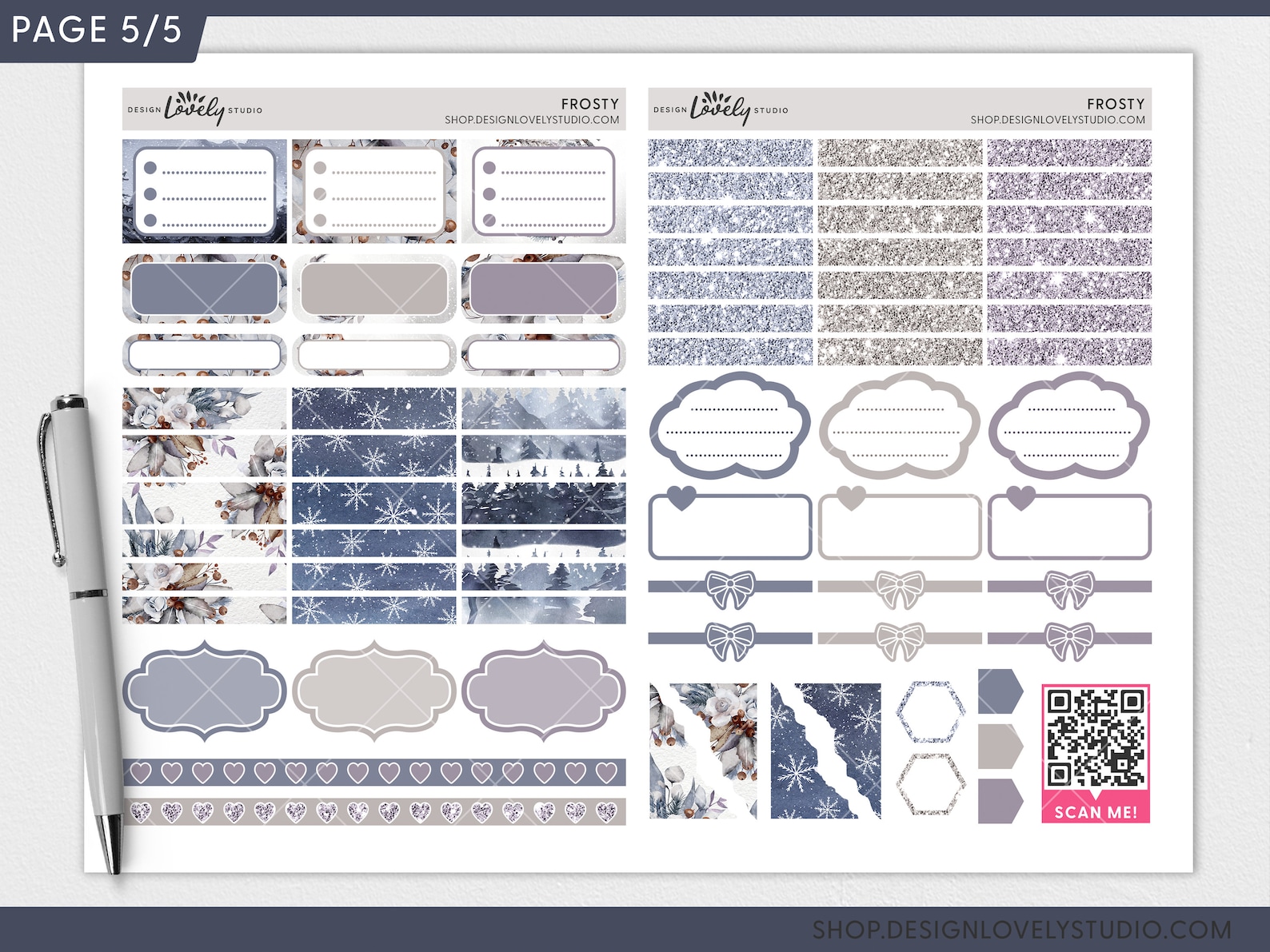 Winter Stickers Kit Printable Planner Stickers December - Etsy