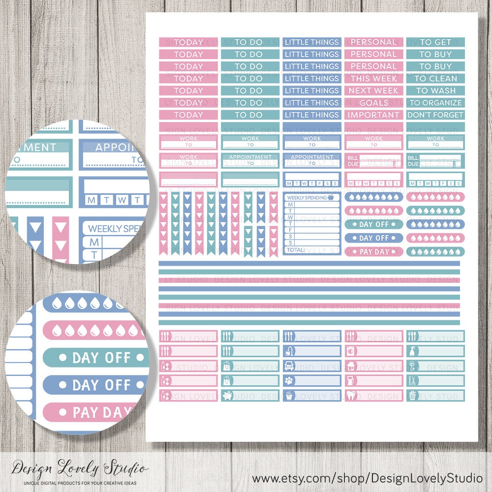 PRINTABLE Summer Planner Stickers Beach Day Planner Stickers | Etsy