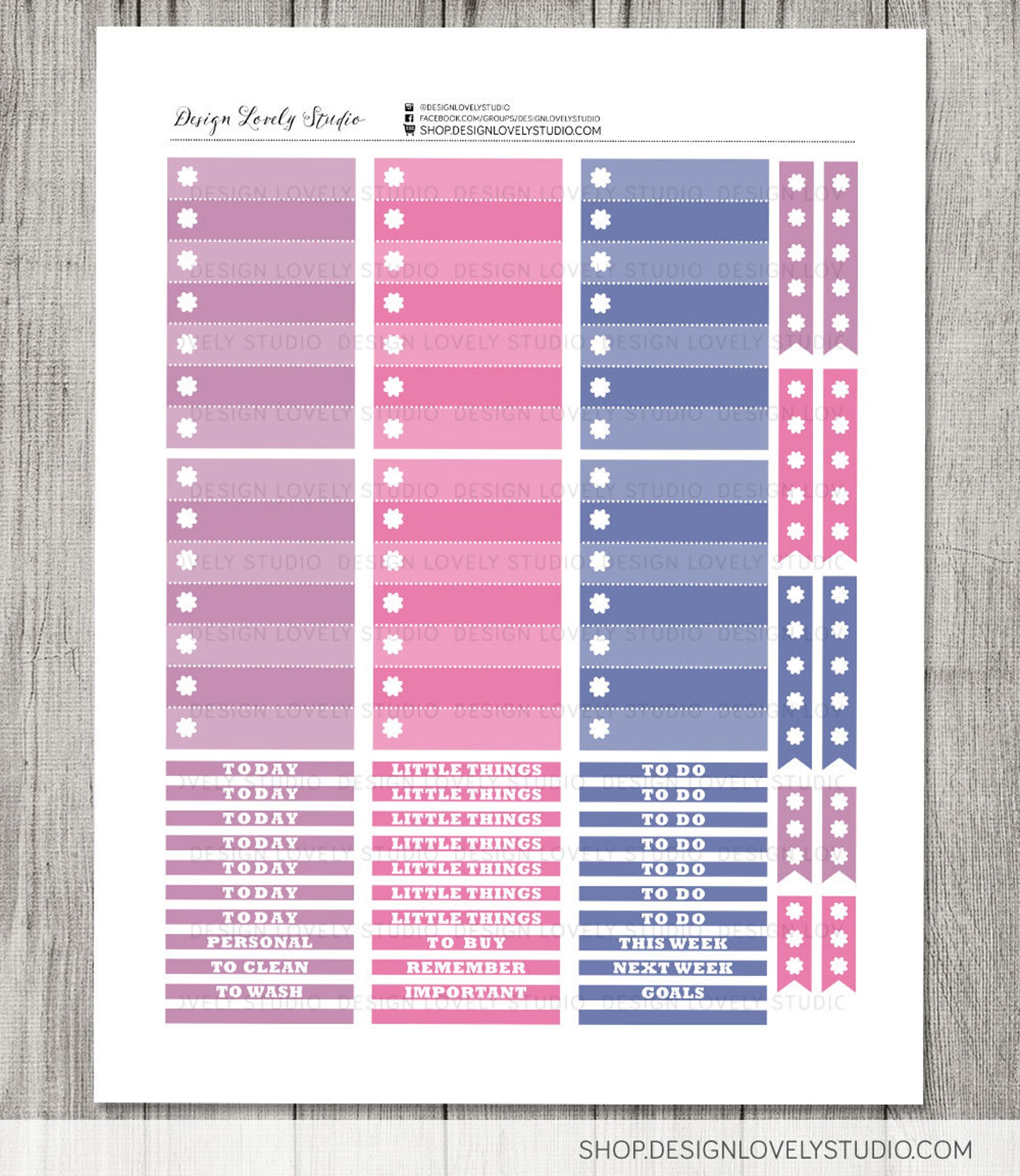 PRINTABLE Big Happy Planner Stickers Kit Gems Planner | Etsy