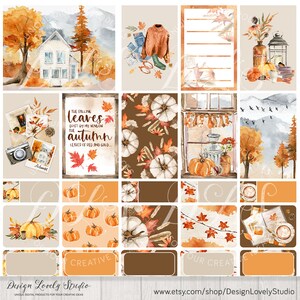 Printable FALL Planner Stickers, Happy Planner Printable Stickers ...