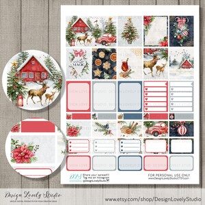 CHRISTMAS Planner Stickers, Printable Stickers, Weekly Sticker Kit ...