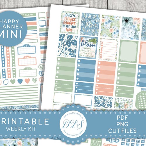 Mini Happy Planner PRINTABLE Stickers Weekly Stickers Kit - Etsy