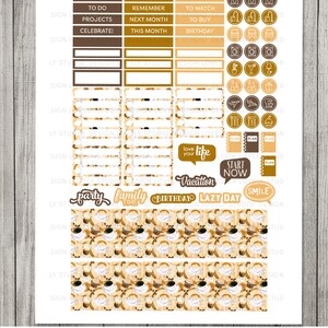 Printable COFFEE Monthly Planner Stickers, Happy Planner Monthly ...