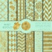 Gold Foil Digital Paper Pack: mint & Gold Seamless | Etsy