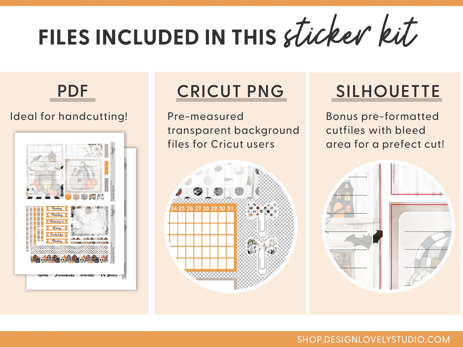 October Notes Page Kit Printable Planner Stickers Monthly - Etsy