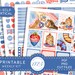 Printable 4TH OF JULY Weekly Sticker Kit, July Weekly Planner Stickers ...