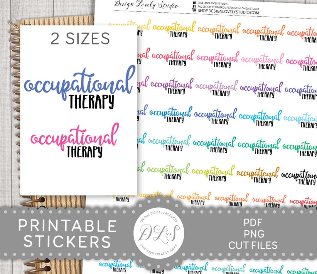 OCCUPATIONAL Therapy Planner Stickers, Printable Planner Stickers, OT ...