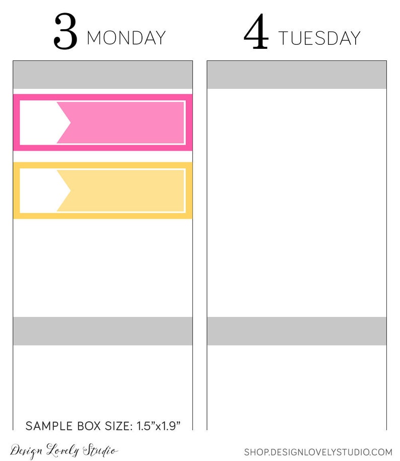 Printable HEADER Planner Stickers, Multicolor Header Planner Stickers ...