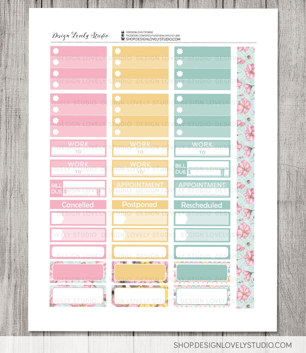 EASTER Planner Stickers Kit Printable Big Happy Planner - Etsy
