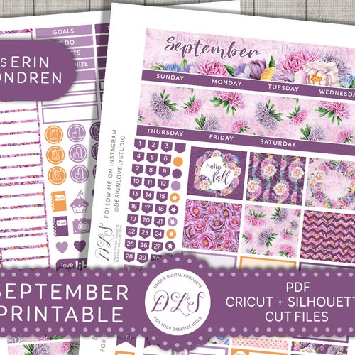 Printable September Monthly Kit September Monthly Planner | Etsy
