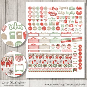 CHRISTMAS Planner Stickers Kit, Printable Weekly Kit, Fits Erin Condren ...