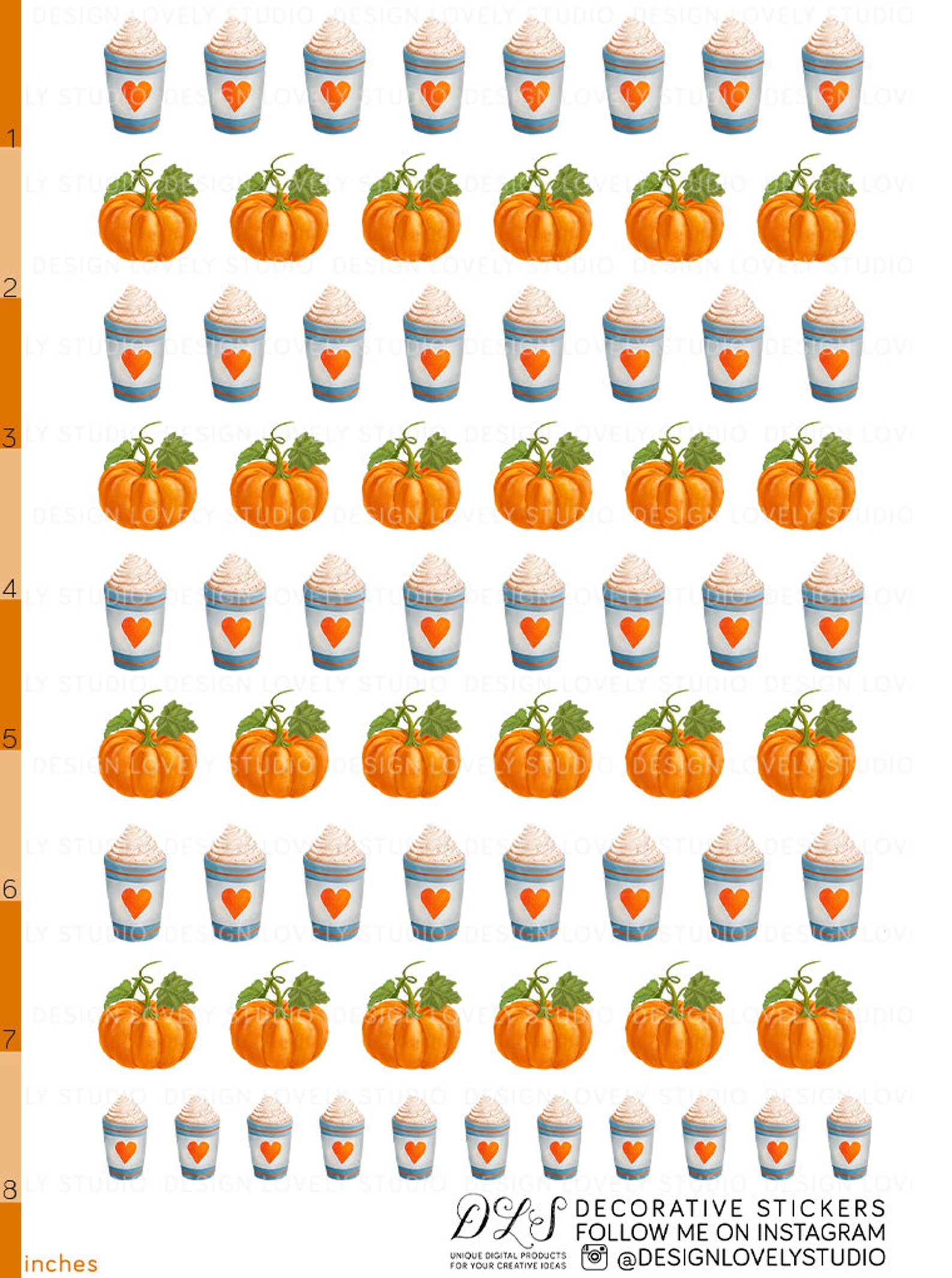 Pumpkin Spice Stickers Fall Coffee Stickers Pumpkin Spice - Etsy