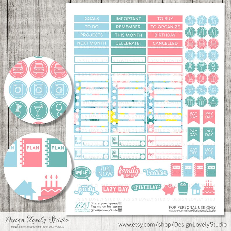 Big Happy Planner May Stickers Kit May Monthly Printable - Etsy