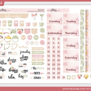 Printable Floral Planner Stickers, Spring Stickers, Floral Weekly Kit ...