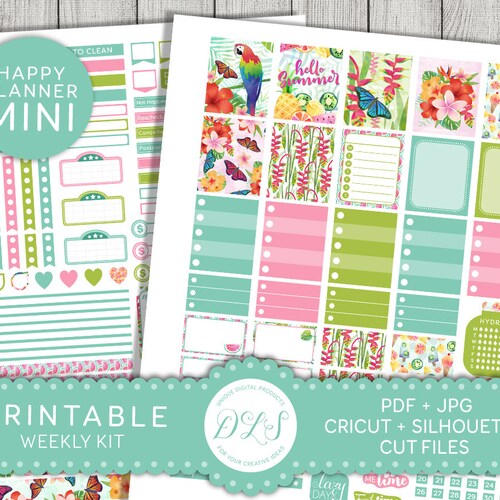 Mini Happy Planner PRINTABLE Stickers Weekly Stickers Kit - Etsy