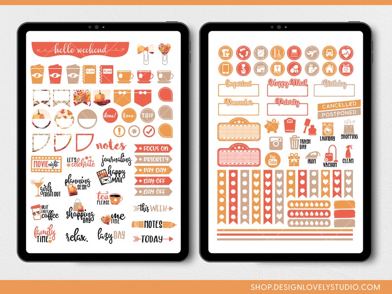 Goodnotes Stickers, Fall Digital Planner Stickers, Autumn Digital ...