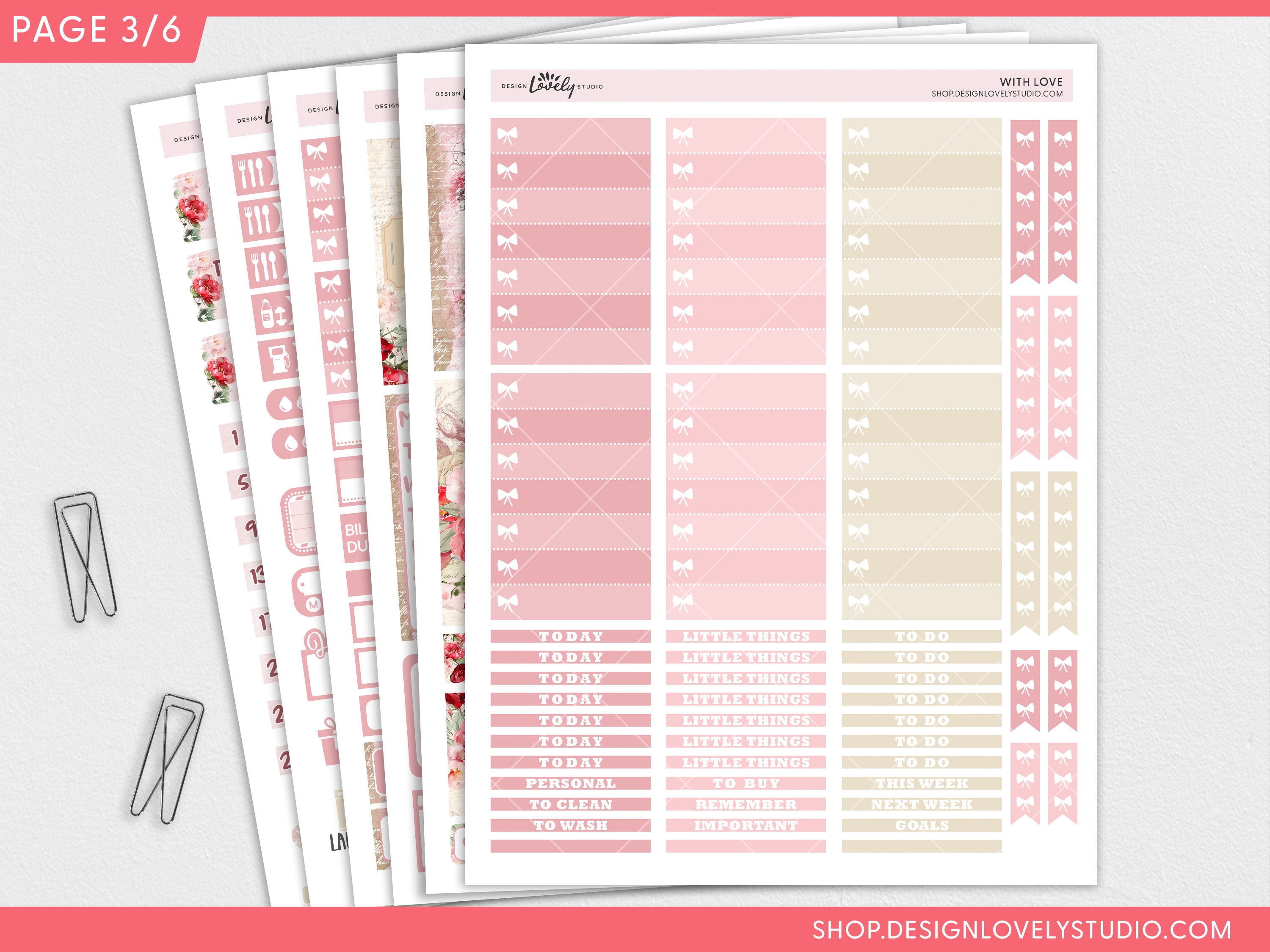 Valentines Day Planner Stickers, Love Stickers, February Weekly Sticker ...
