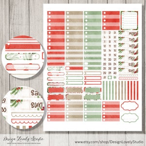 CHRISTMAS Planner Stickers Kit, Printable Weekly Kit, Fits Erin Condren ...