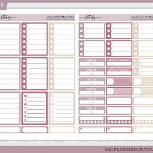 Printable Planner Stickers, Vertical Planner Stickers, Weekly Planner ...