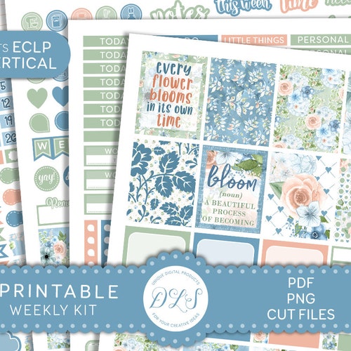 Printable Weekly Stickers Kit for Erin Condren Tropical - Etsy