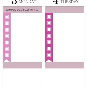 Square CHECKLIST Planner Stickers, Printable Flag Checklist Planner ...