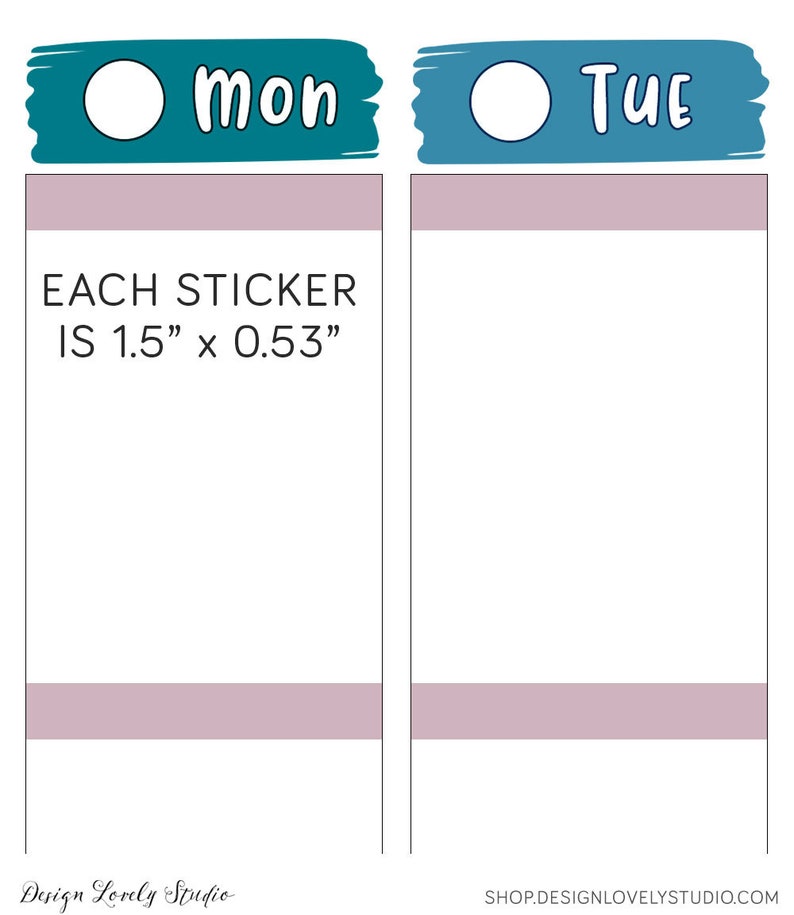 Printable DATE COVER Planner Stickers Bright Colors Date - Etsy
