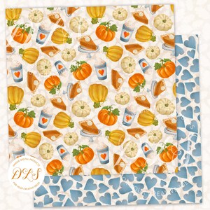 Pumpkin Digital Paper, Halloween Digital Paper, Halloween Scrapbook ...