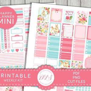 EASTER Planner Stickers Printable, Mini Happy Planner Weekly Stickers ...