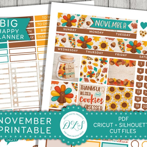 Big Happy Planner PRINTABLE Weekly Kit Fall Planner Stickers - Etsy