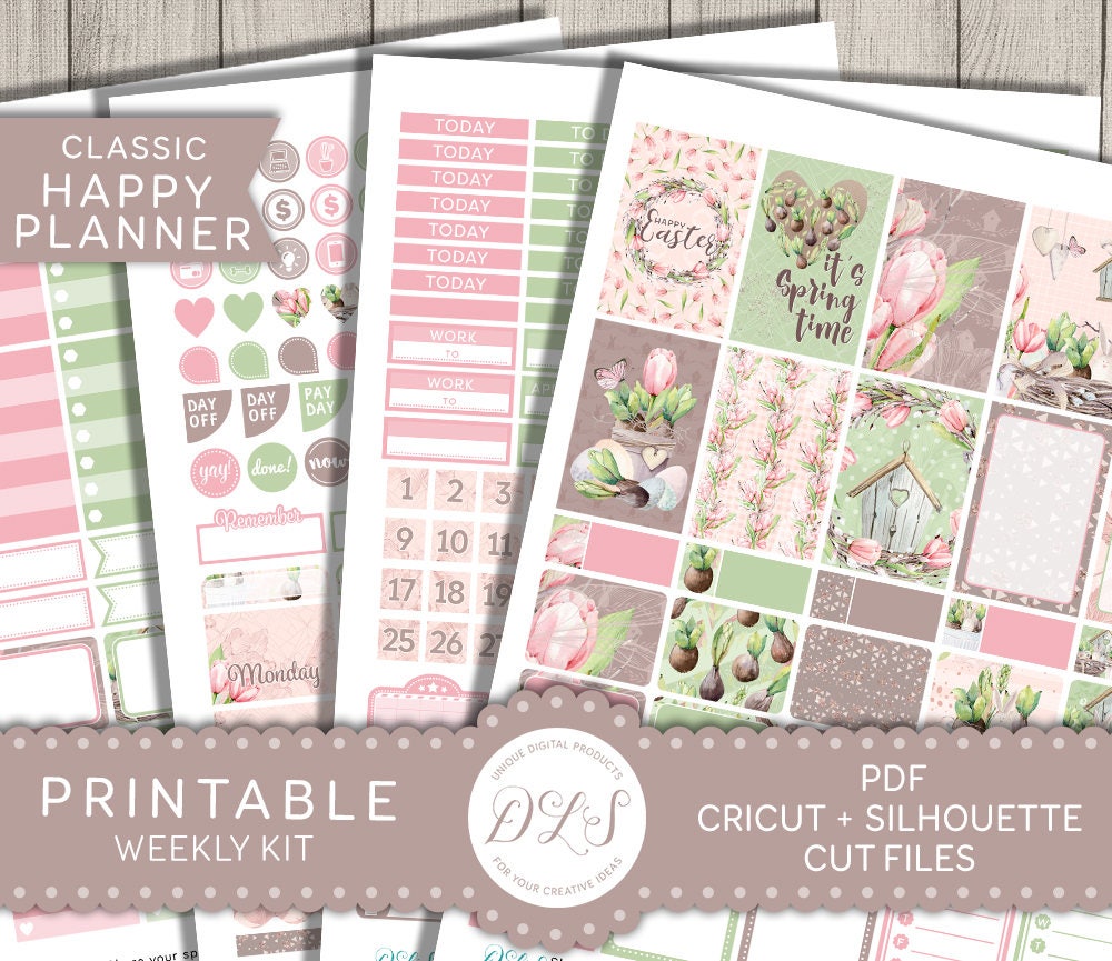 Printable Easter Planner Kit Happy Planner Easter Stickers | Etsy