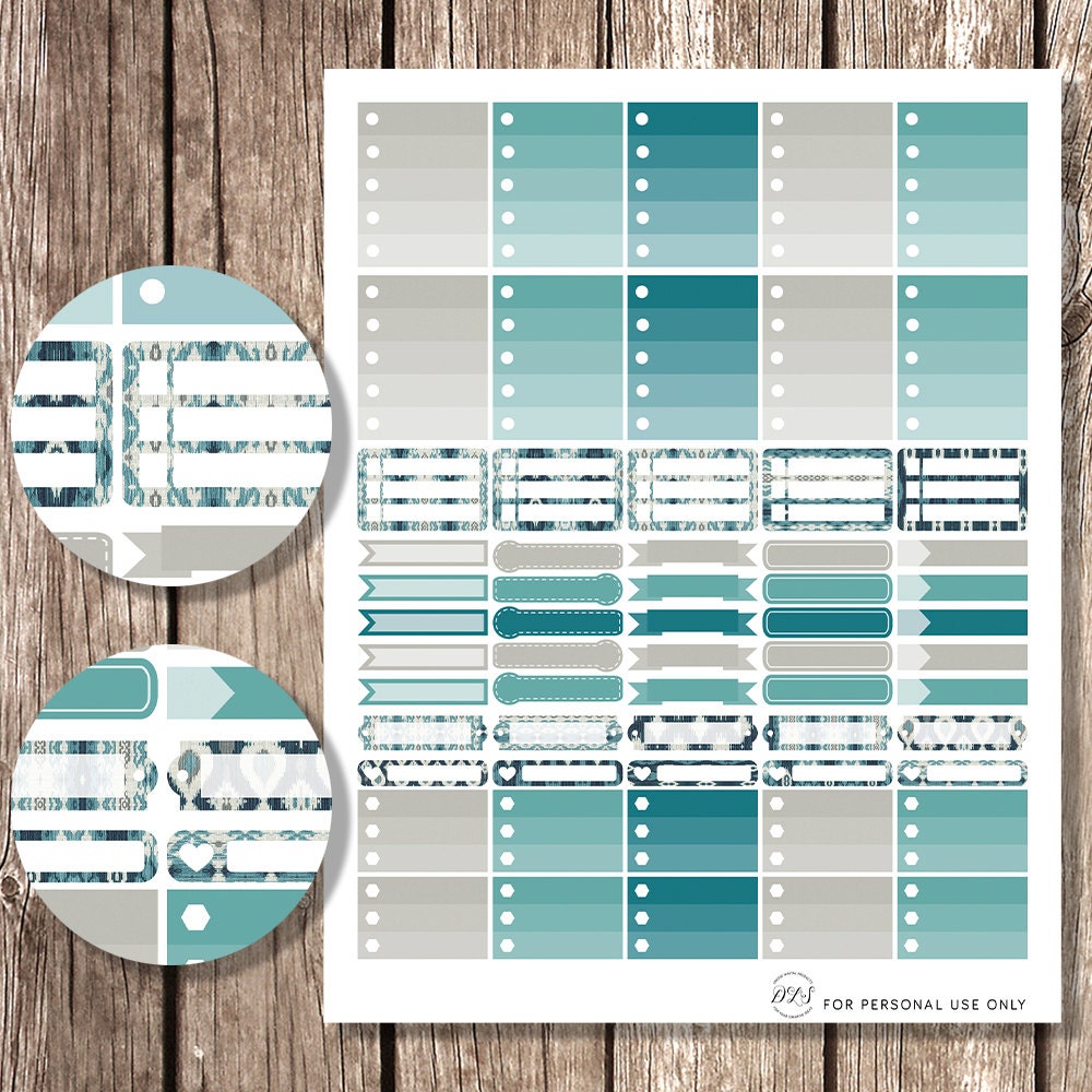 Printable VERTICAL Planner Stickers for Erin Condren Weekly - Etsy